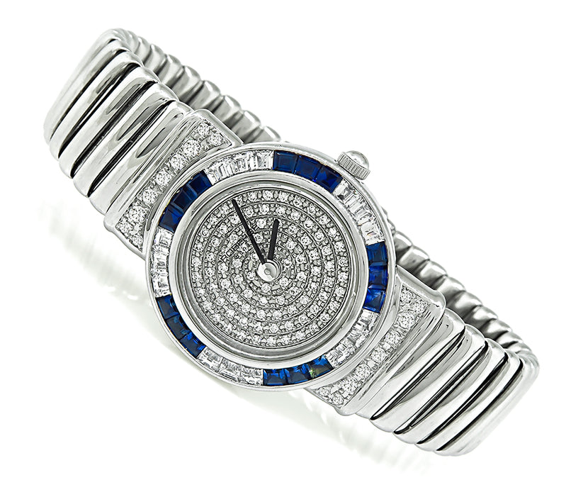Roberge 2.00ct Diamond & 0.75ct Sapphire Watch | Israel Rose